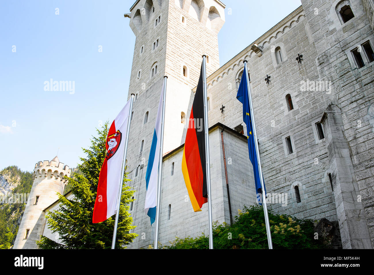 Neuschwanstein Castle, Fairytale castle in Bavaria, Germany Stock Photo ...