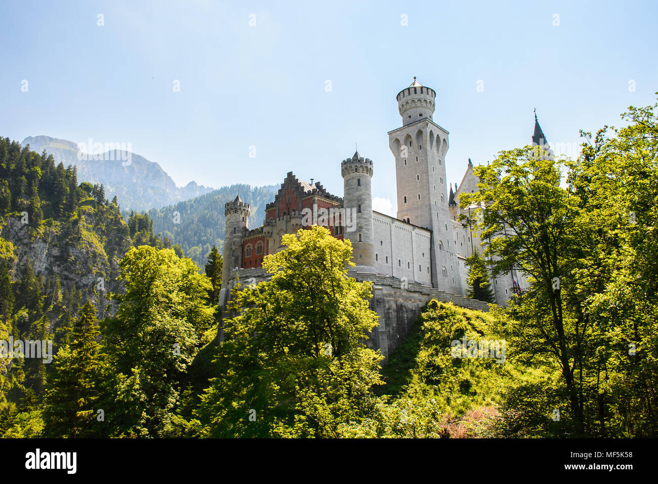 Neuschwanstein Castle, Fairytale castle in Bavaria, Germany Stock Photo ...