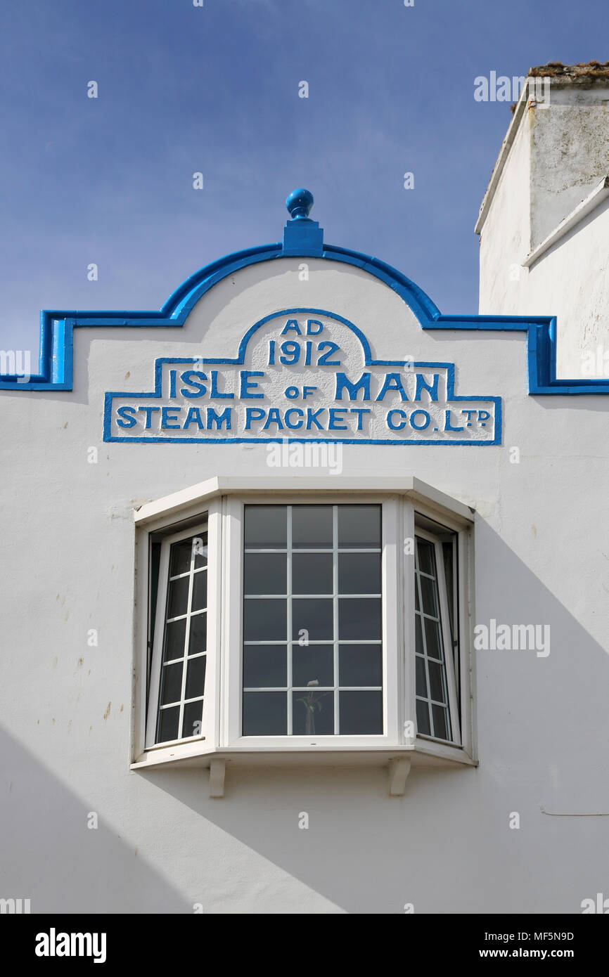 isle of man steam packet sign castletown Stock Photo - Alamy