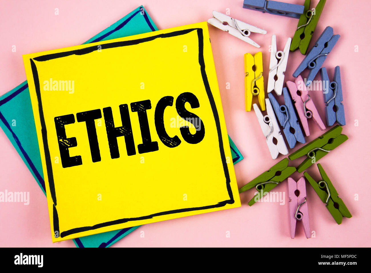 Text sign showing Ethics. Conceptual photo Maintaining equality balance ...