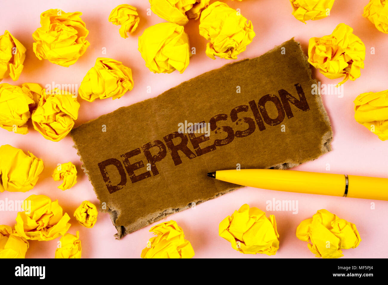 Conceptual hand writing showing Depression. Business photo text Work ...