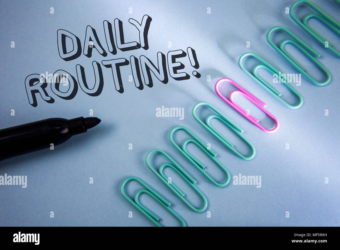Handwriting text Daily Routine Motivational Call. Concept meaning ...