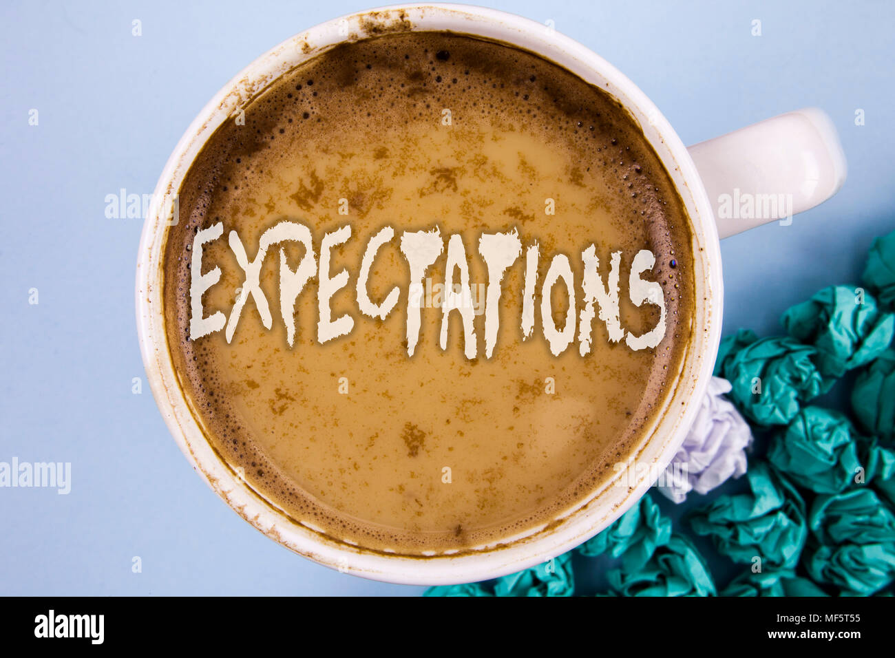 Conceptual hand writing showing Expectations. Business photo showcasing ...