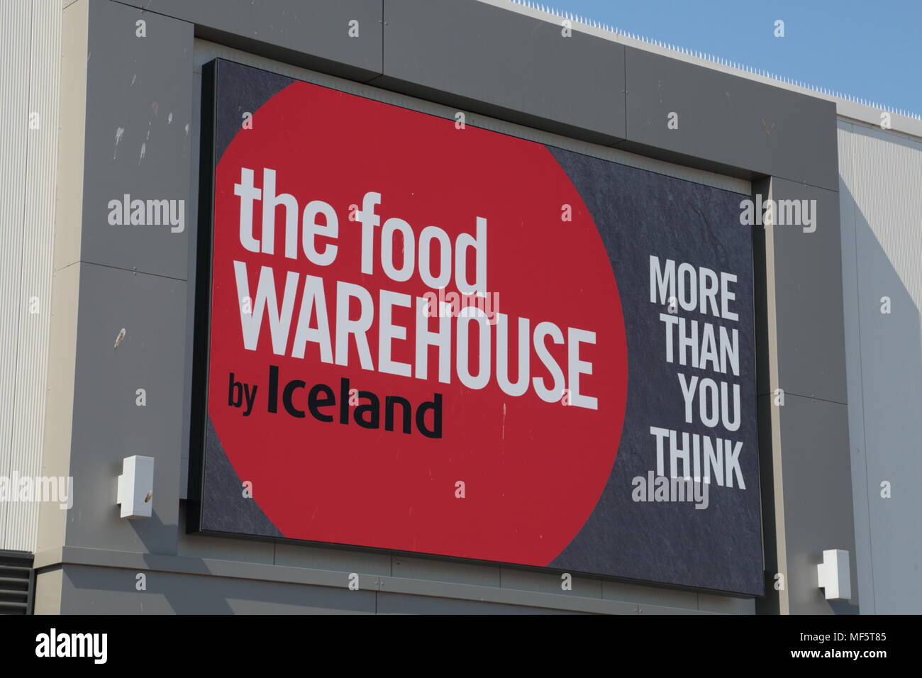 The Food Warehouse by Iceland signage Stock Photo - Alamy