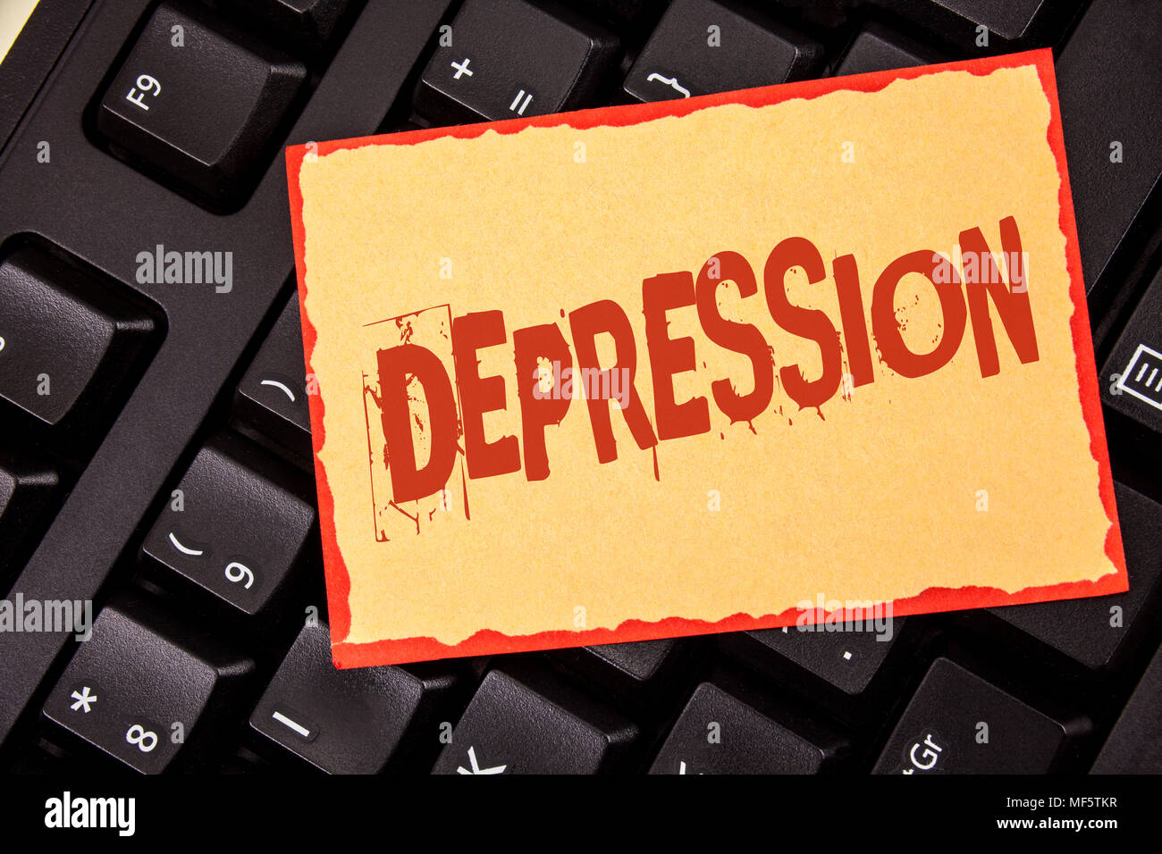 Word writing text Depression. Business concept for Work stress with ...