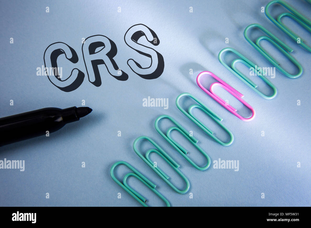 Handwriting text Crs. Concept meaning Common reporting standard for ...