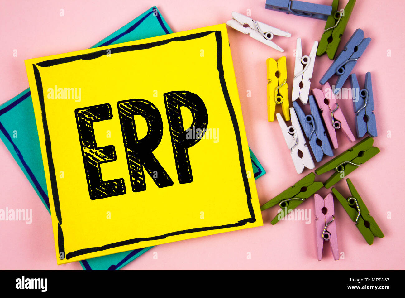Text sign showing Erp. Conceptual photo Enterprise resource planning ...