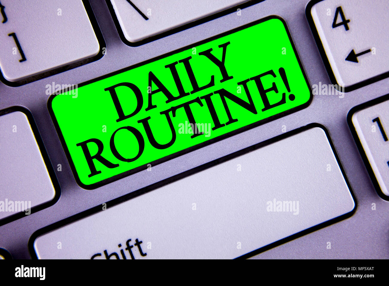 Handwriting text Daily Routine Motivational Call. Concept meaning ...