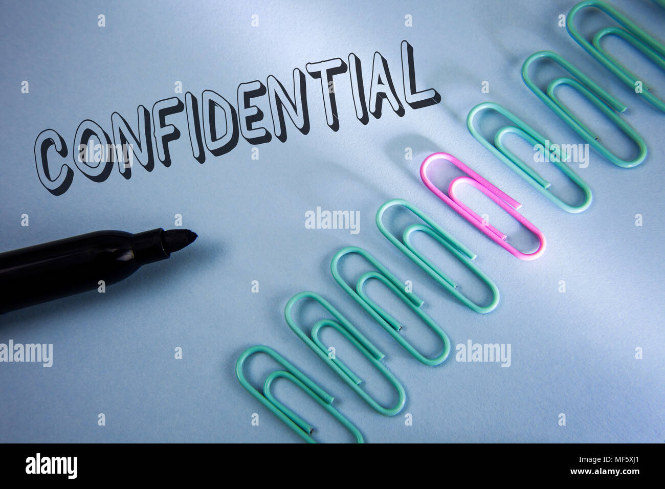 Handwriting text Confidential. Concept meaning Agreements between two ...
