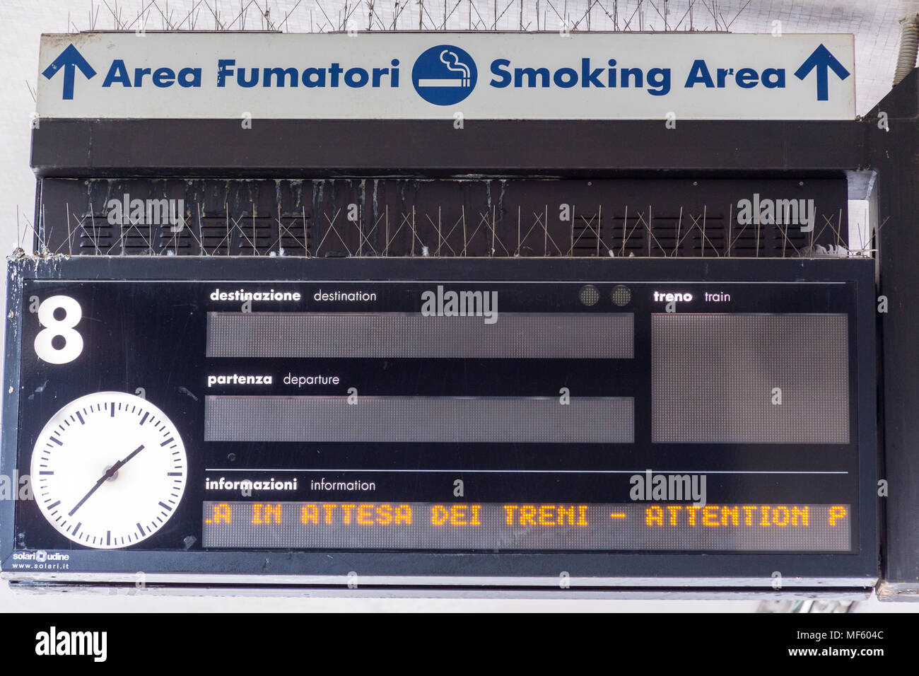 Florence, Italy - February 27, 2015: Platform 8 in Florence Railway ...