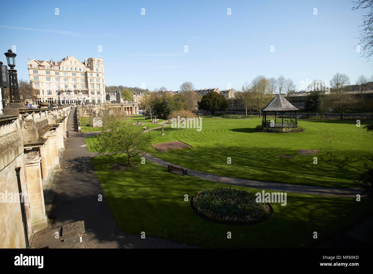 Parade Gardens park in central Bath Somerset England UK Stock Photo - Alamy