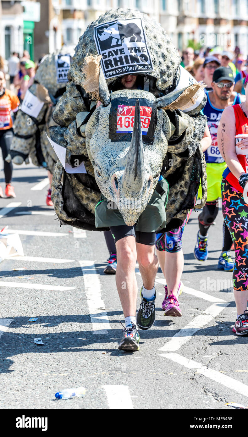 Rhino Costume London Marathon Stock Photos & Rhino Costume London ...