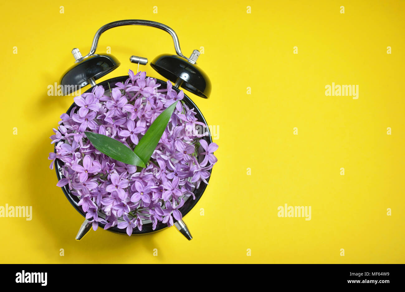 Spring time retro clock concept Stock Photo - Alamy