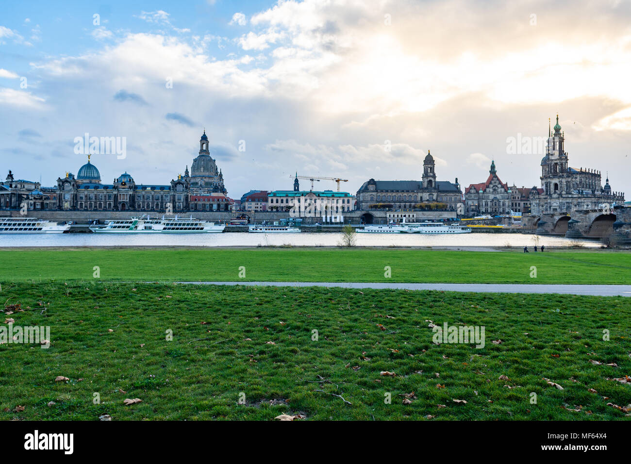 Beautiful evening scenery dresden city hi-res stock photography and ...