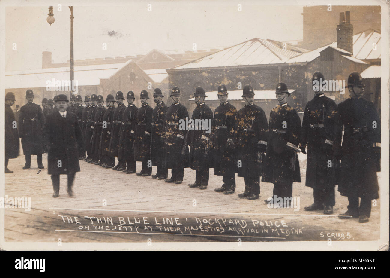 Real Photo Postcard of The Dockyard Police in Portsmouth, Hampshire ...