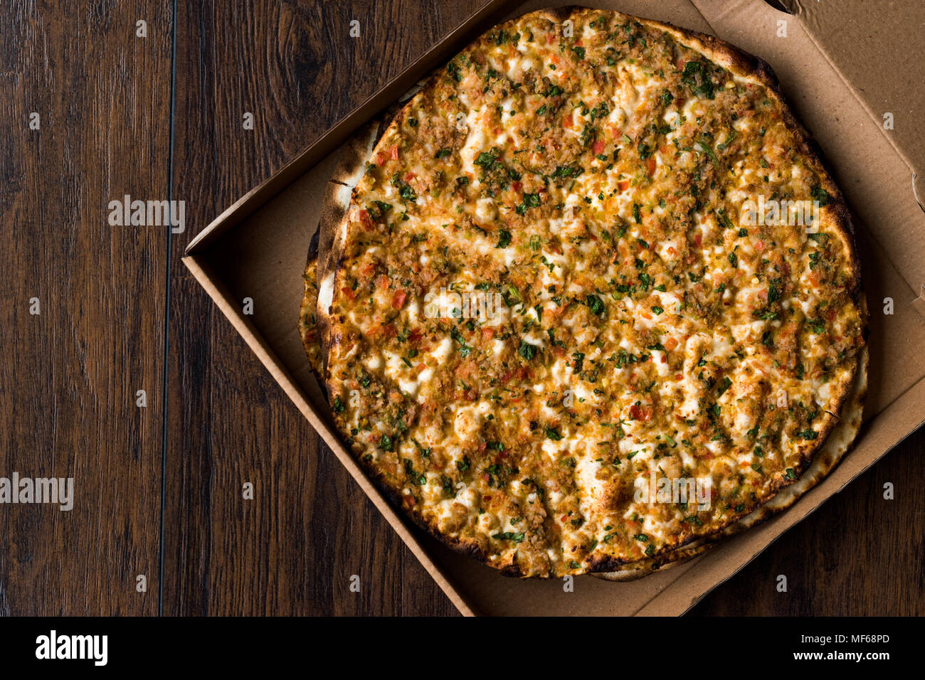 Turkish Pizza Lahmacun in Box. Traditional Food Stock Photo - Alamy