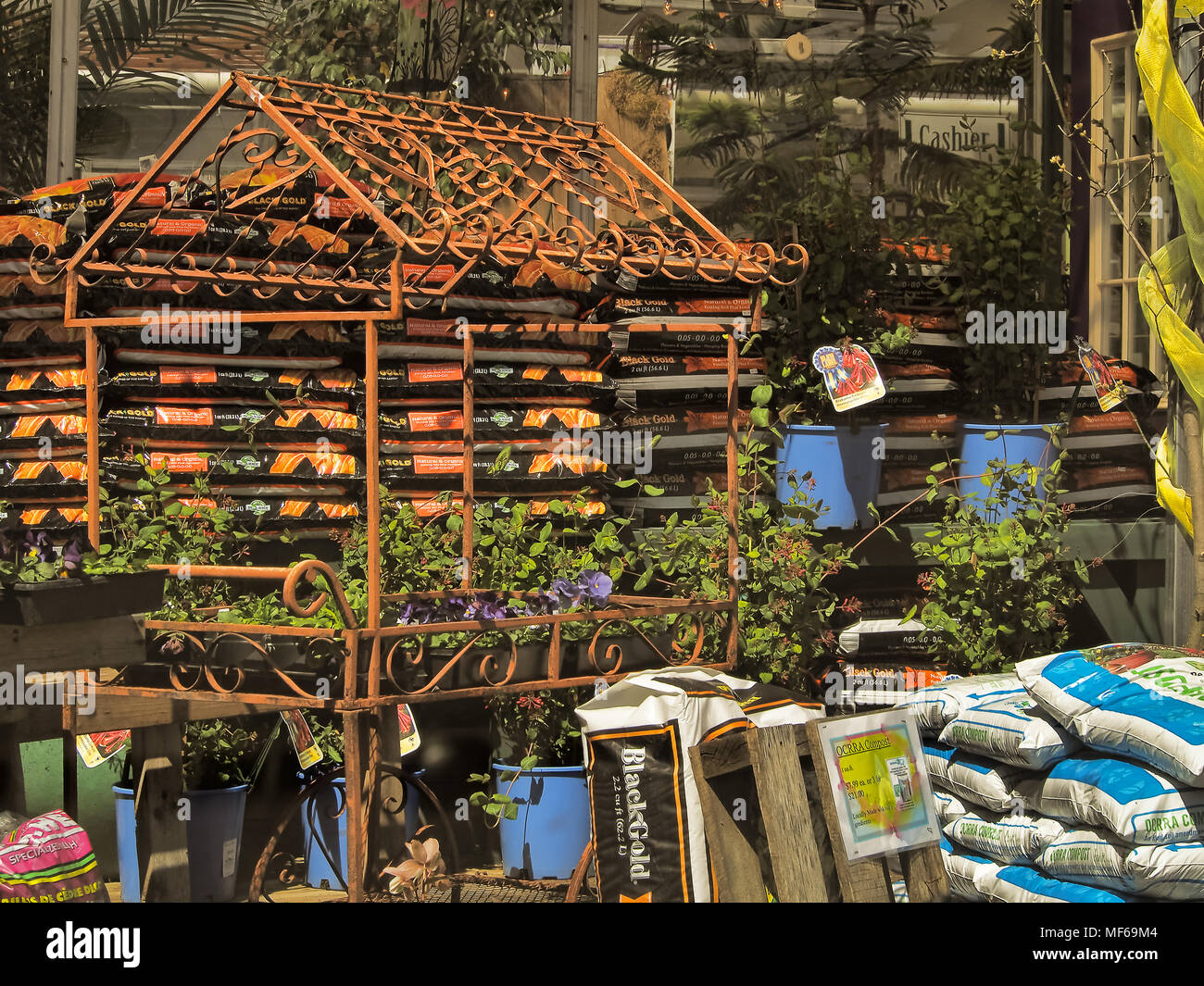 Gardening shop with fertilizer and compost Stock Photo - Alamy