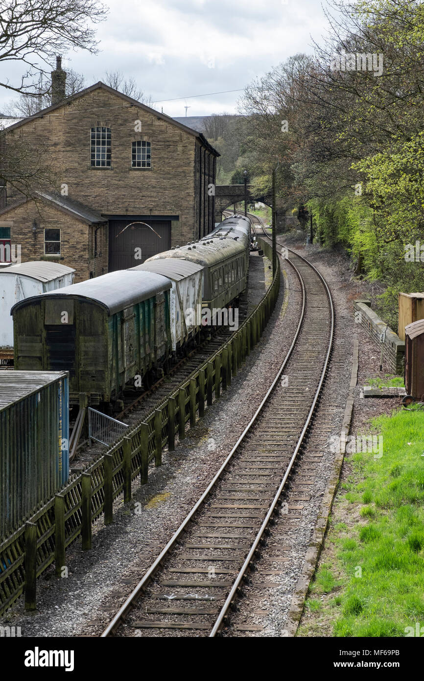 Haworth Train Station on the Keighley Worth Valley Railway line Stock ...