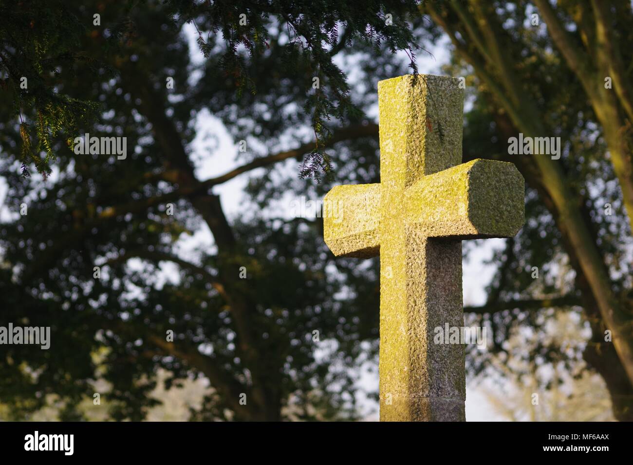 Granite Crucifix, First World War Memorial at St Clement's Powderham ...