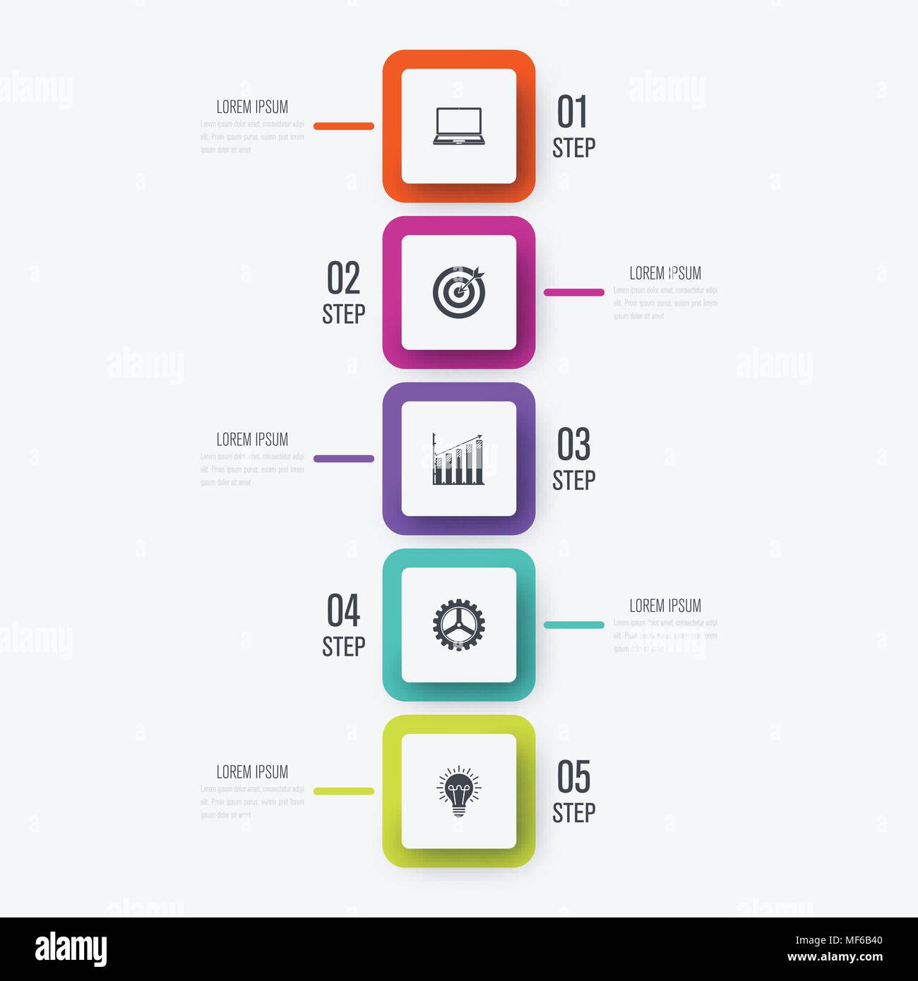 Vector illustration infographics 5 options Stock Vector Image & Art - Alamy