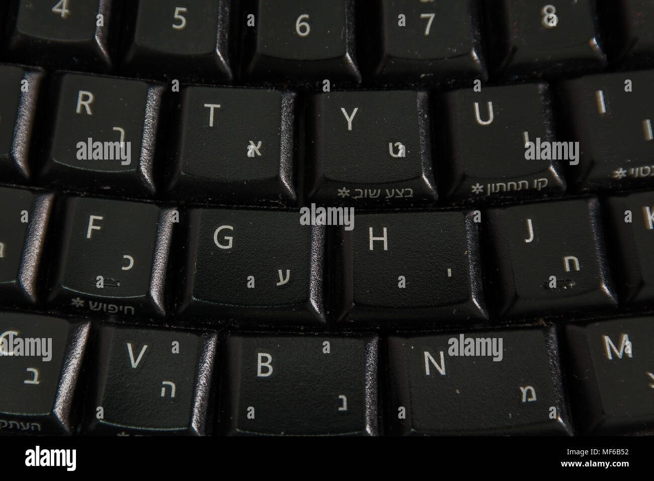 Keyboard with letters in Hebrew and English - Wireless keyboard - Top ...