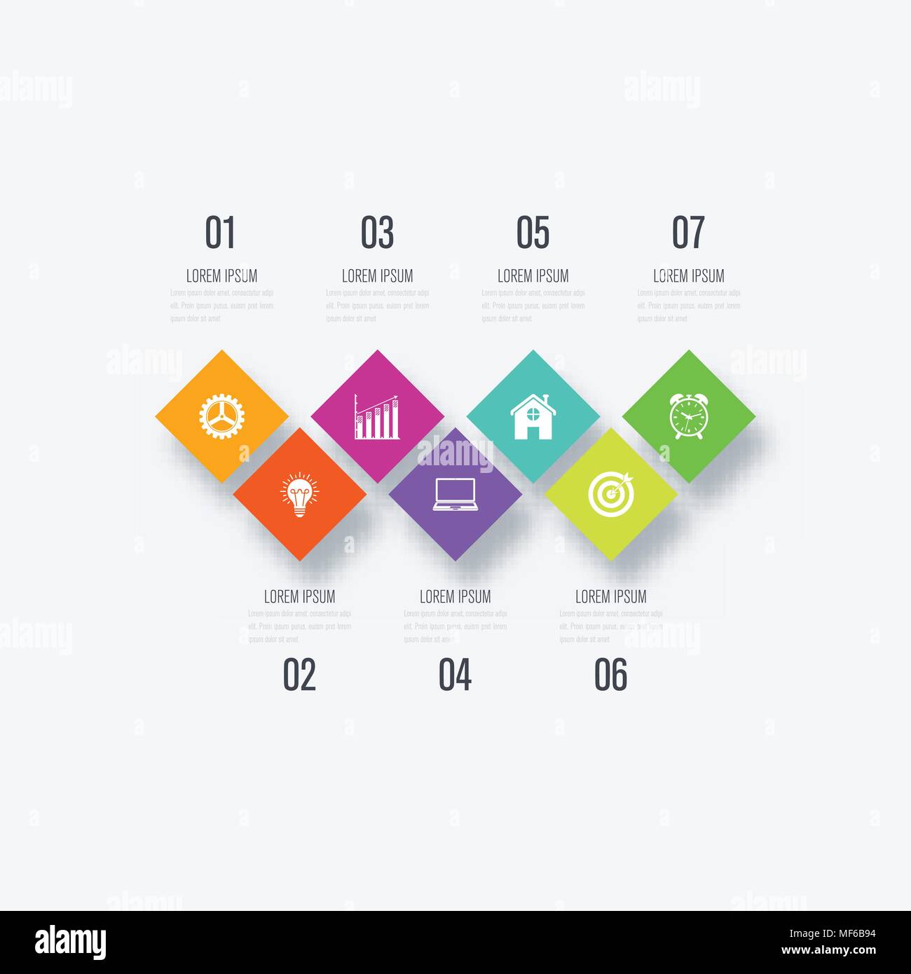 Vector illustration infographics 7 options Stock Vector Image & Art - Alamy