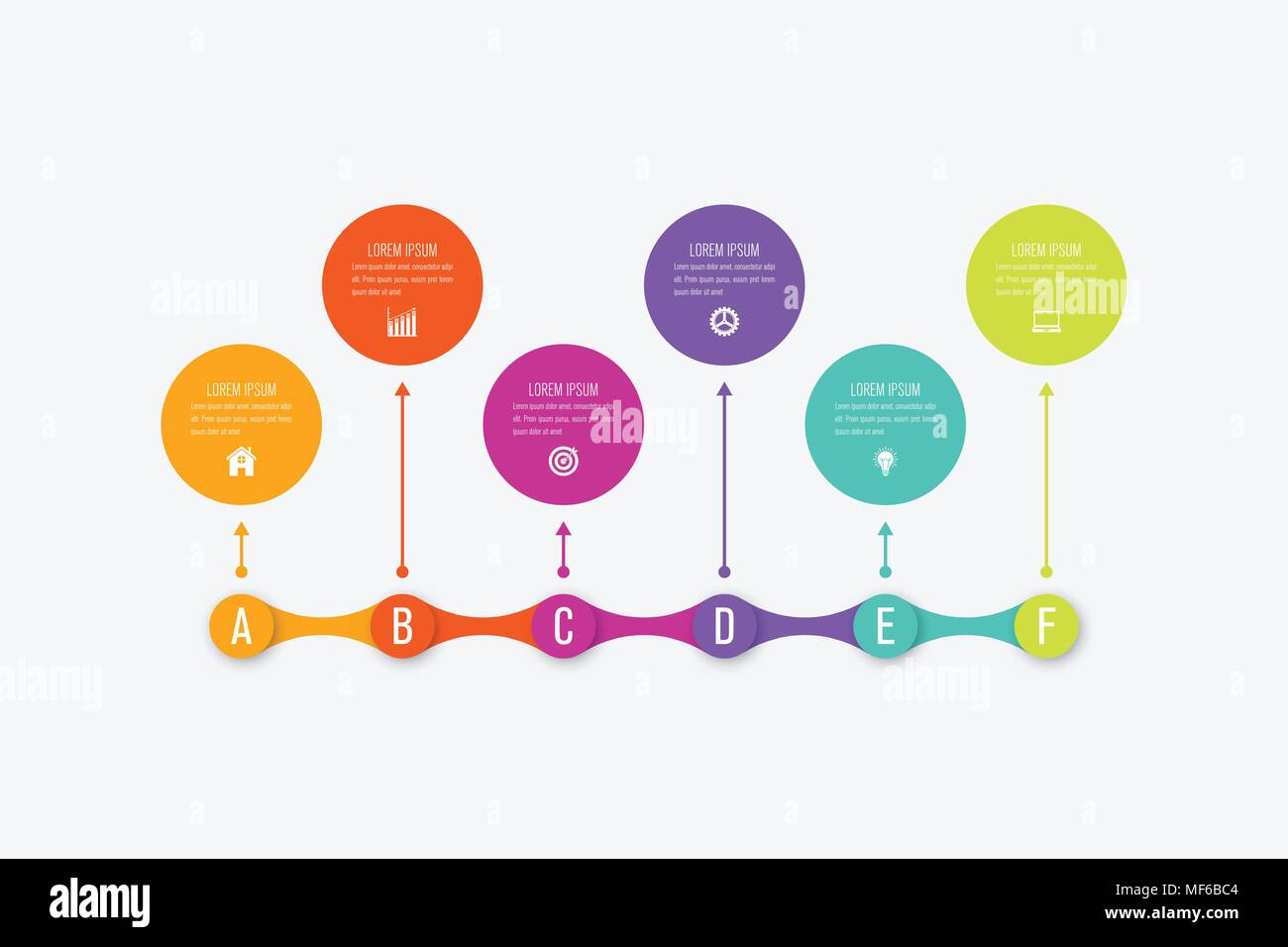 Vector illustration infographics 6 options Stock Vector Image & Art - Alamy