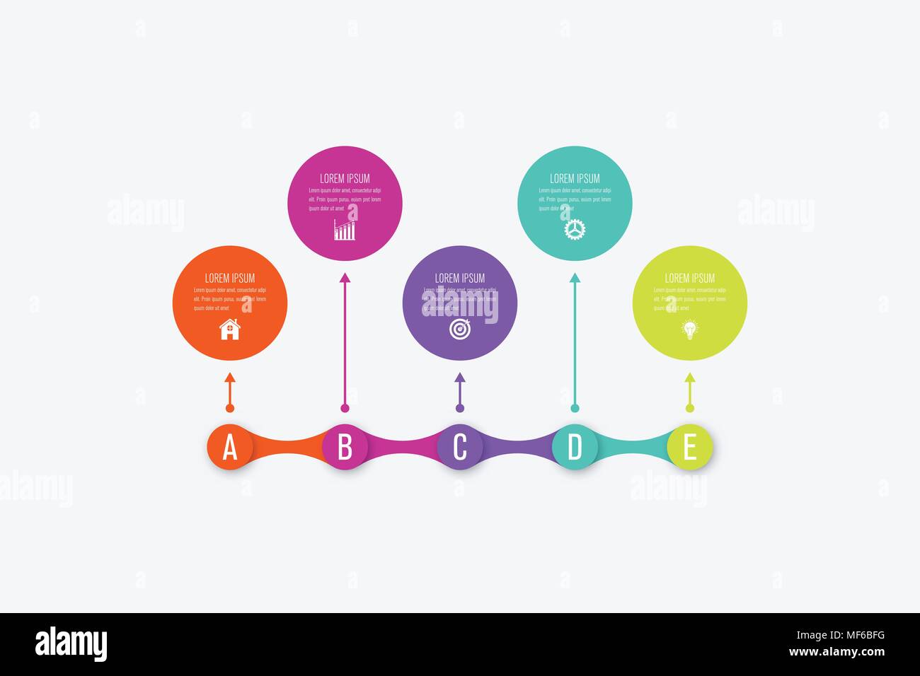 Vector illustration infographics 5 options Stock Vector Image & Art - Alamy