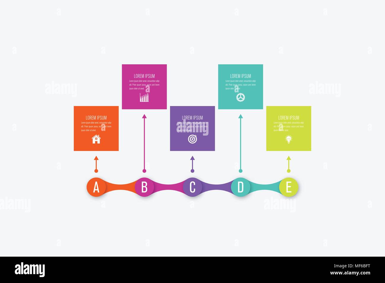 Vector illustration infographics 5 options Stock Vector Image & Art - Alamy