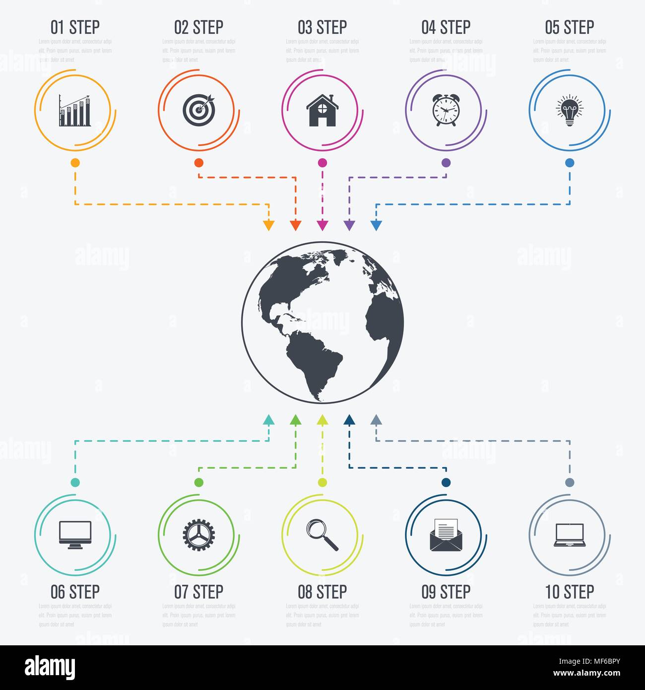 Vector illustration infographics 10 options Stock Vector Image & Art ...