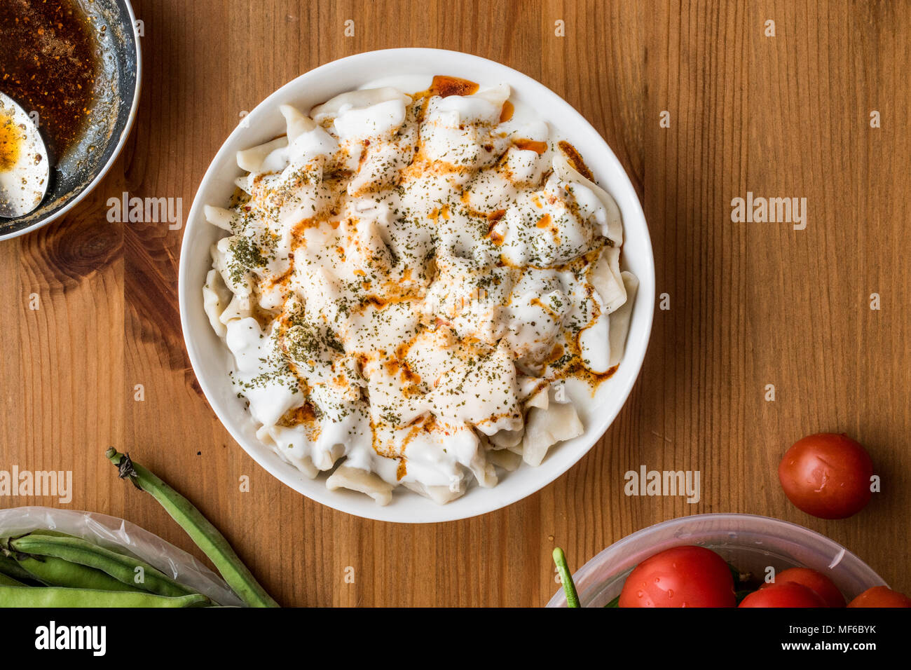 Turkish Manti Manlama / Ravioli with yogurt and fried butter sauce ...