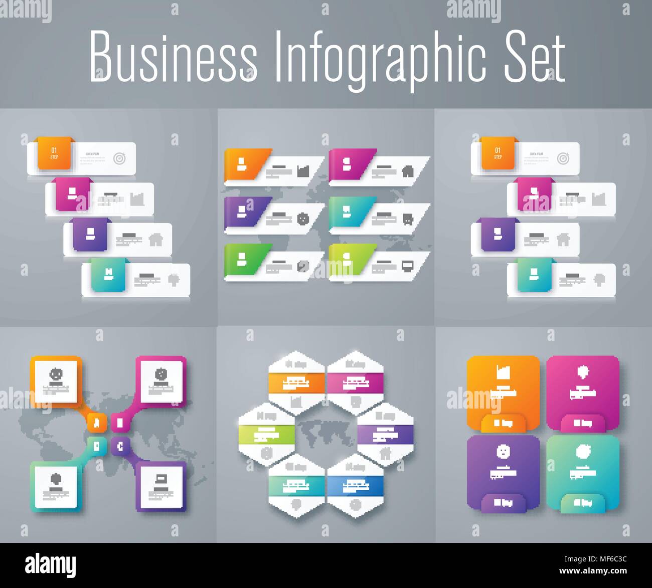 Set with infographics Stock Vector Image & Art - Alamy