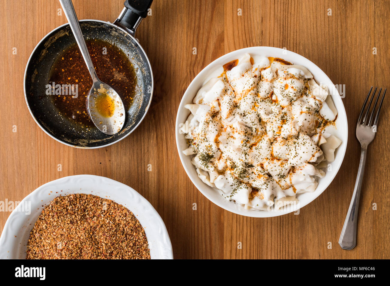 Turkish Manti Manlama / Ravioli with yogurt and fried butter sauce ...