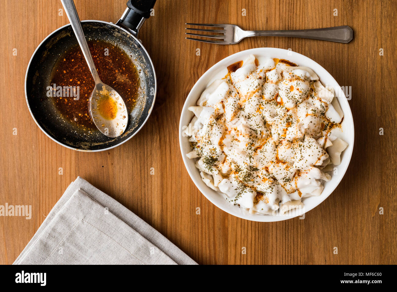 Turkish Manti Manlama / Ravioli with yogurt and fried butter sauce ...