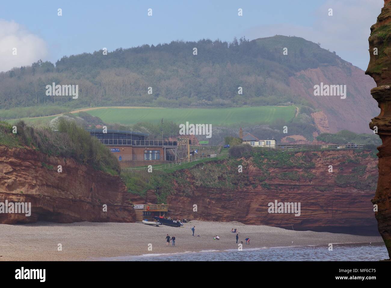 Red Otter Sandstone of High Peak Hill and Sea Stacks.Geology of the ...