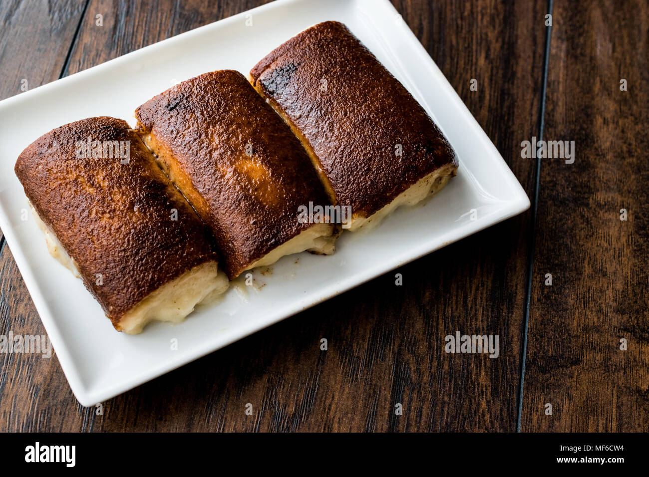 Turkish Traditional Desert Kazandibi / Milk Pudding. Organic Food Stock ...