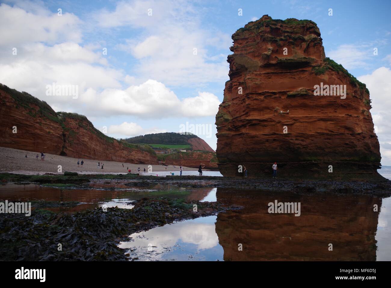 Red Otter Sandstone of High Peak Hill and Sea Stacks.Geology of the ...