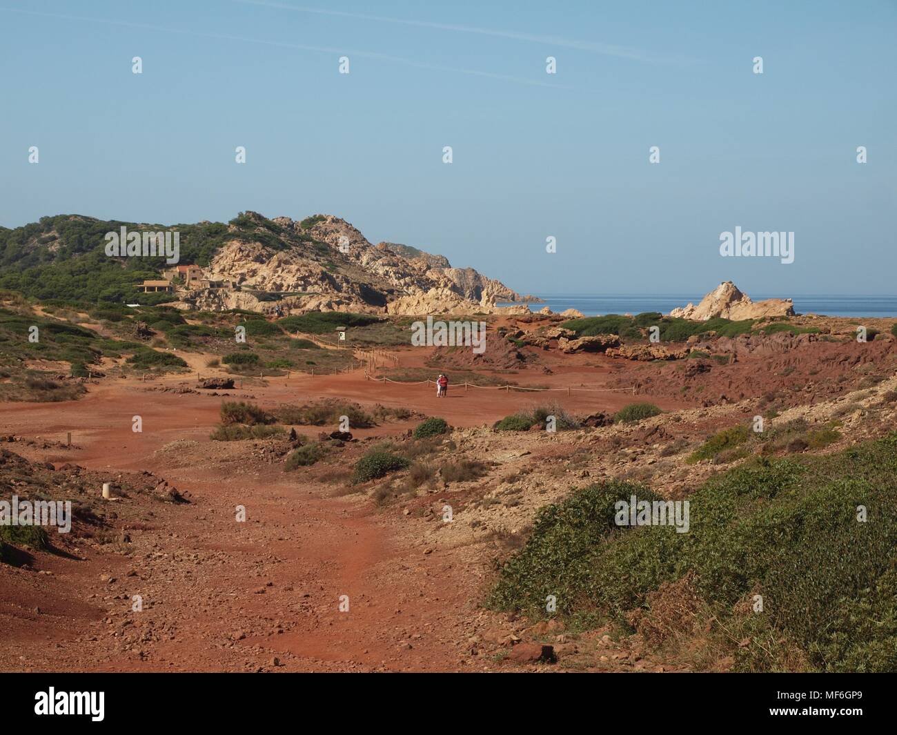 Cami de Cavalls, North Menorca, Binimel la to Cala Pragonda, Red soil ...