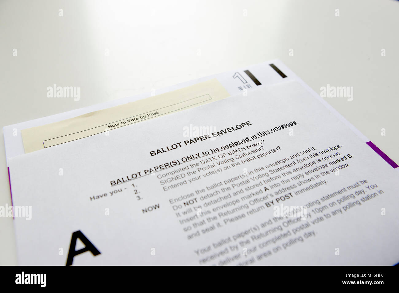 Uk council election ballot paper hi-res stock photography and images ...