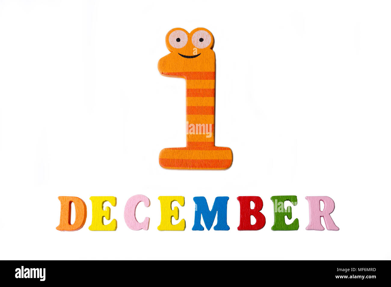December 1, on a white background, numbers and letters. Calendar Stock ...