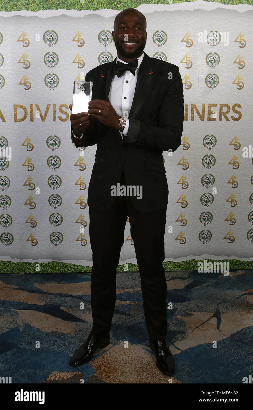 Cardiff City's Sol Bamba poses with the PFA Championship Team of the ...