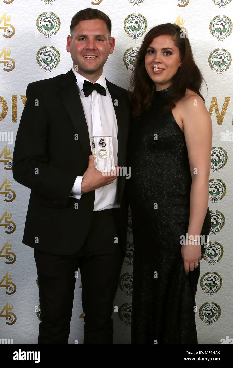 Accrington Stanley's Billy Kee (left) poses with the PFA League Two ...