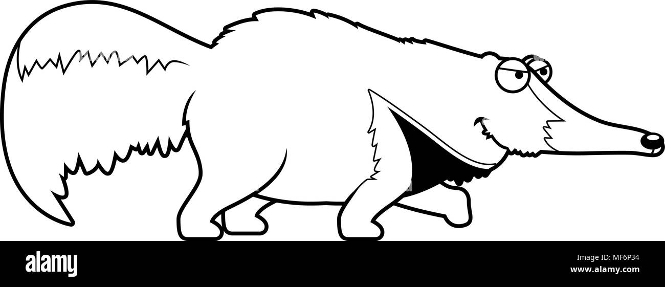 A cartoon illustration of an anteater stalking Stock Vector Image & Art ...