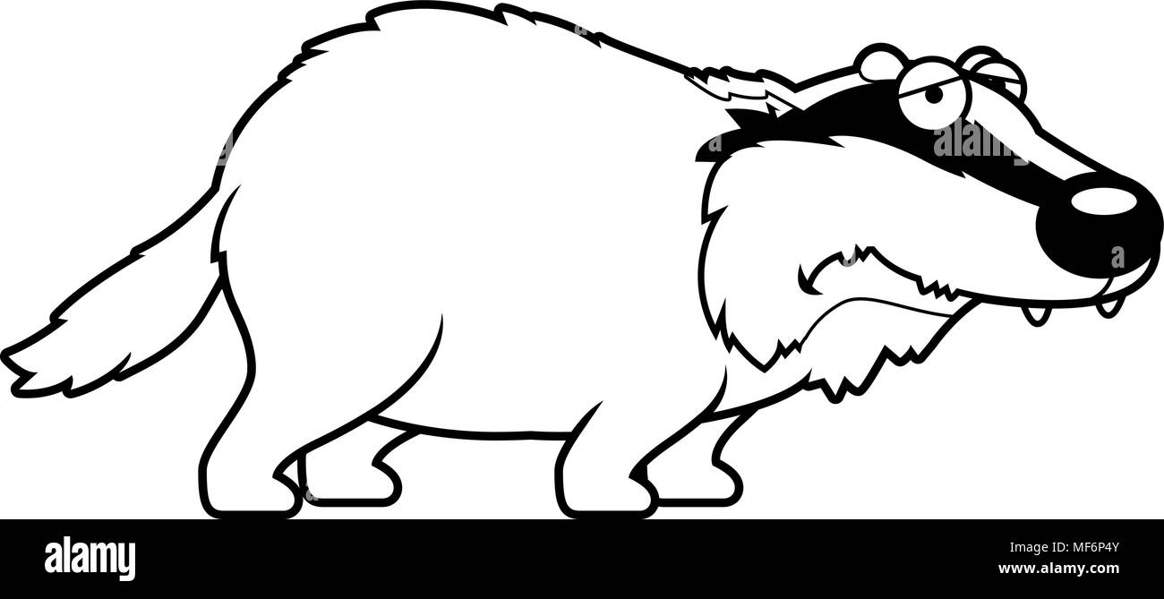 A cartoon illustration of a badger looking sad Stock Vector Image & Art ...