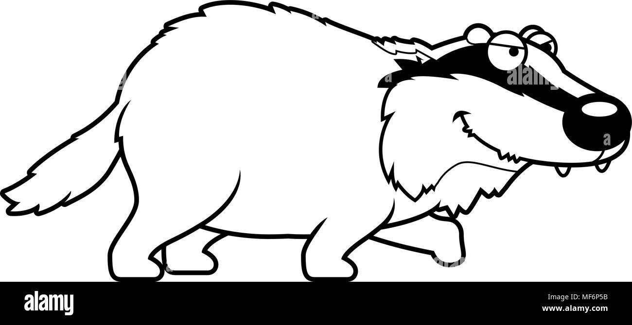 A cartoon illustration of a badger stalking Stock Vector Image & Art ...