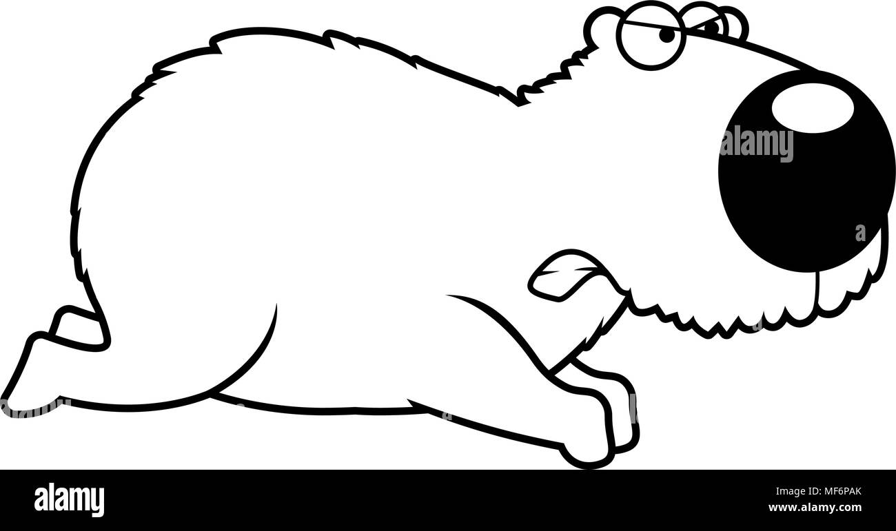 A cartoon illustration of a capybara angry and running Stock Vector ...