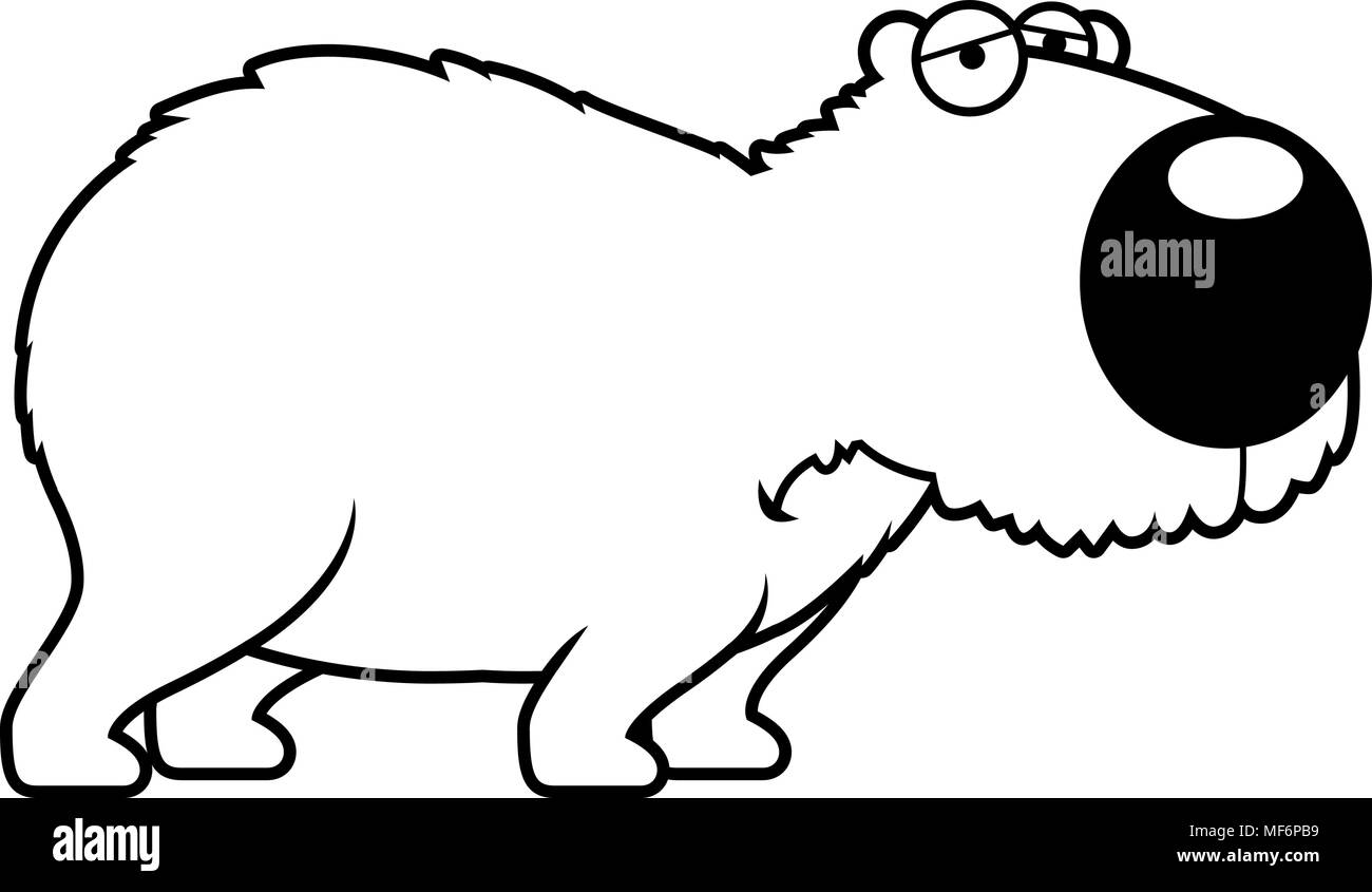 A cartoon illustration of a capybara looking sad Stock Vector Image ...