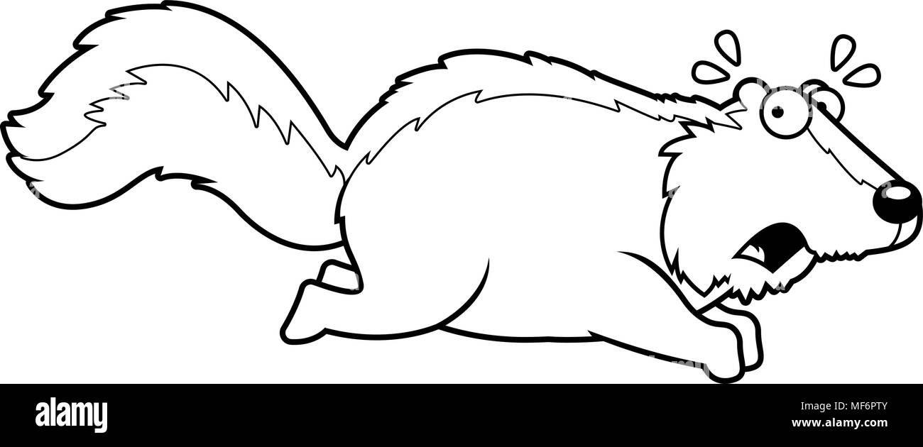 A cartoon illustration of a skunk running away Stock Vector Image & Art ...
