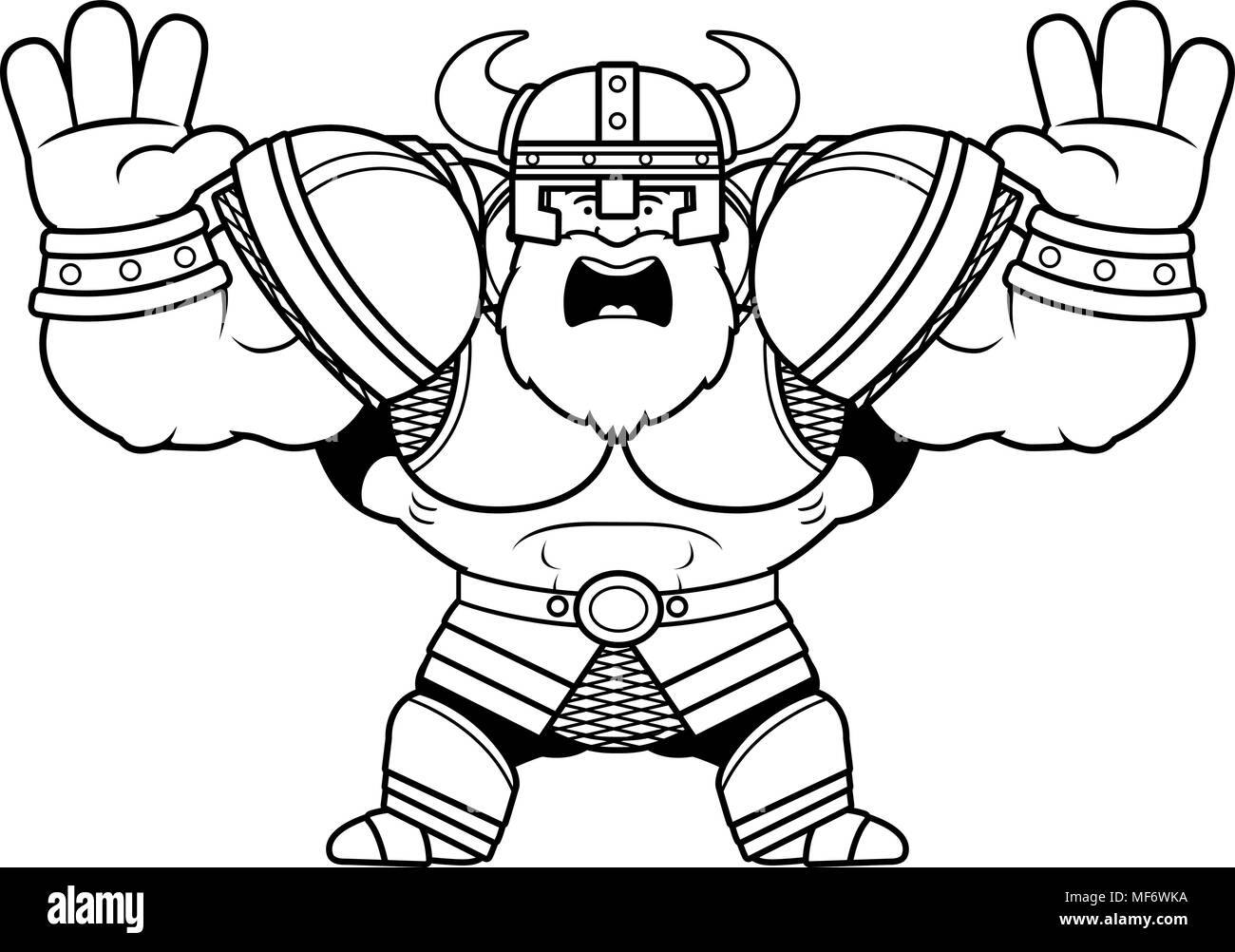 A cartoon illustration of a Viking looking scared Stock Vector Image ...