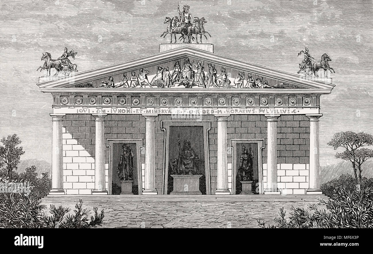 The Temple of Jupiter Optimus Maximus, or Temple of Jupiter Capitolinus ...
